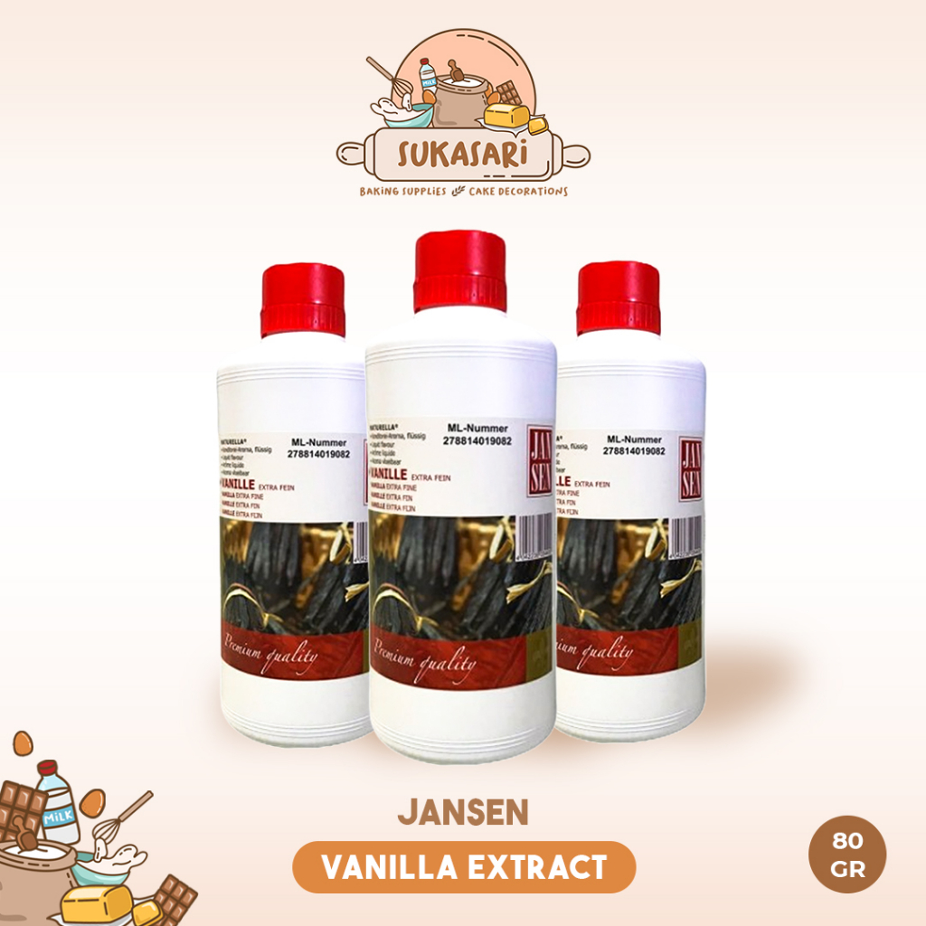 Jual Sukasari - Jansen Vanilla Extract 80gr Repack/ Vanila Ekstrak ...