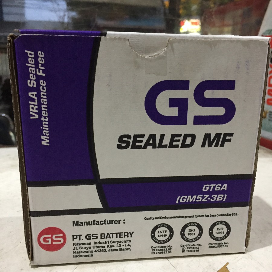 Jual Aki motor / aki gs GM5Z 3B supra grand mio jupiter aki kering original GS astra | Shopee ...