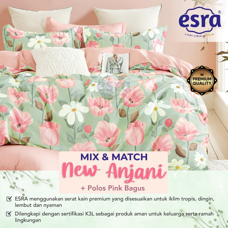 Jual Sprei Katun Lokal Esra motif New Anjani - flower chic hijau ...