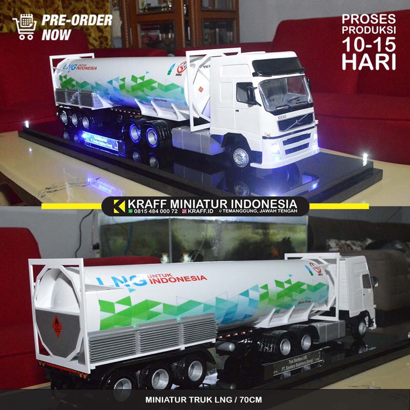 Jual MINIATUR TRUK LNG UKURAN 70CM untuk pajangan koleksi souvenir dll ...