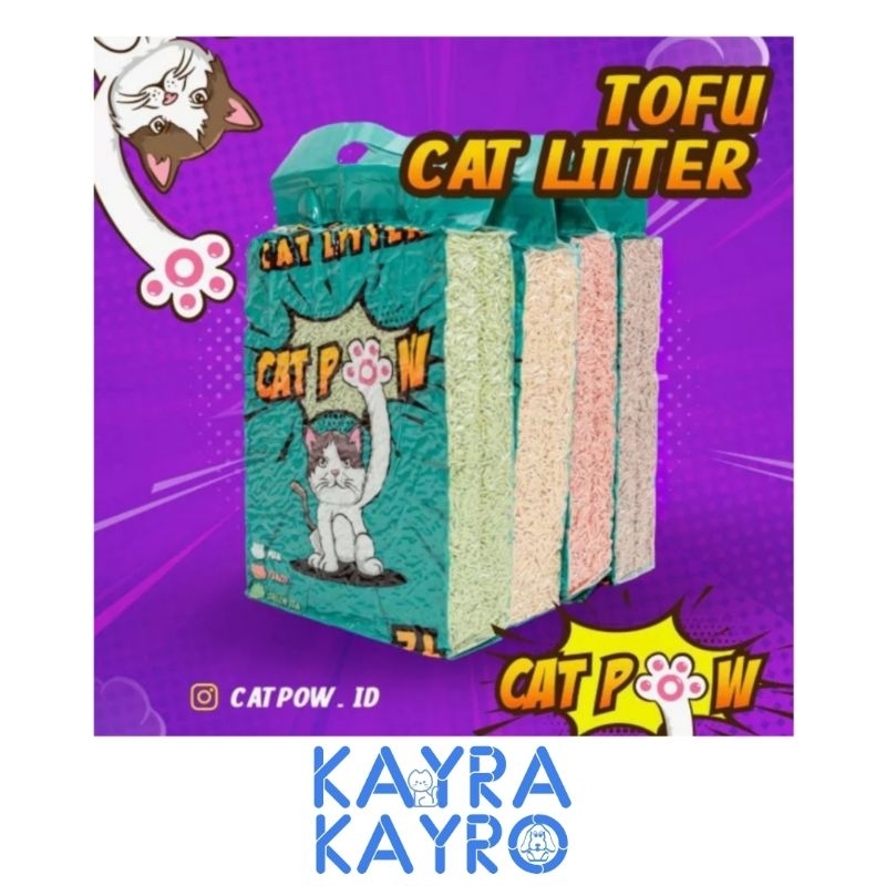 Jual Cat Pow Tofu Cat Litter 7 L (2.5 kg) - Pasir Gumpal Wangi Kucing ...