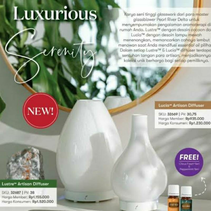 Jual Diffuser Lucia Lustre Young Living | Shopee Indonesia