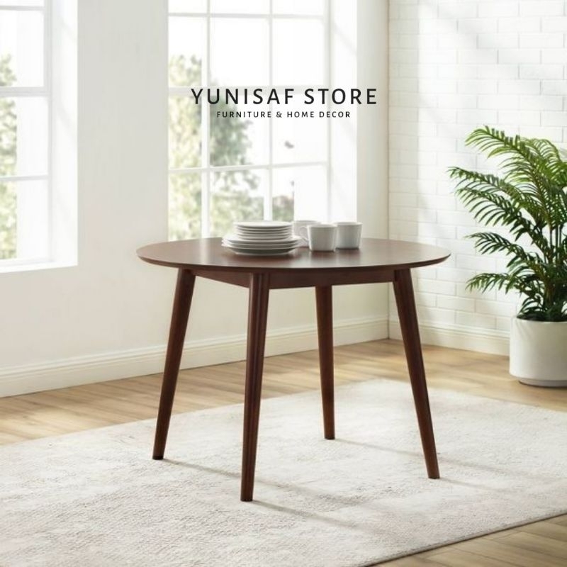 Jual Meja Makan Bundar Kayu Jati Minimalis Untuk 4 Kursi | Shopee Indonesia