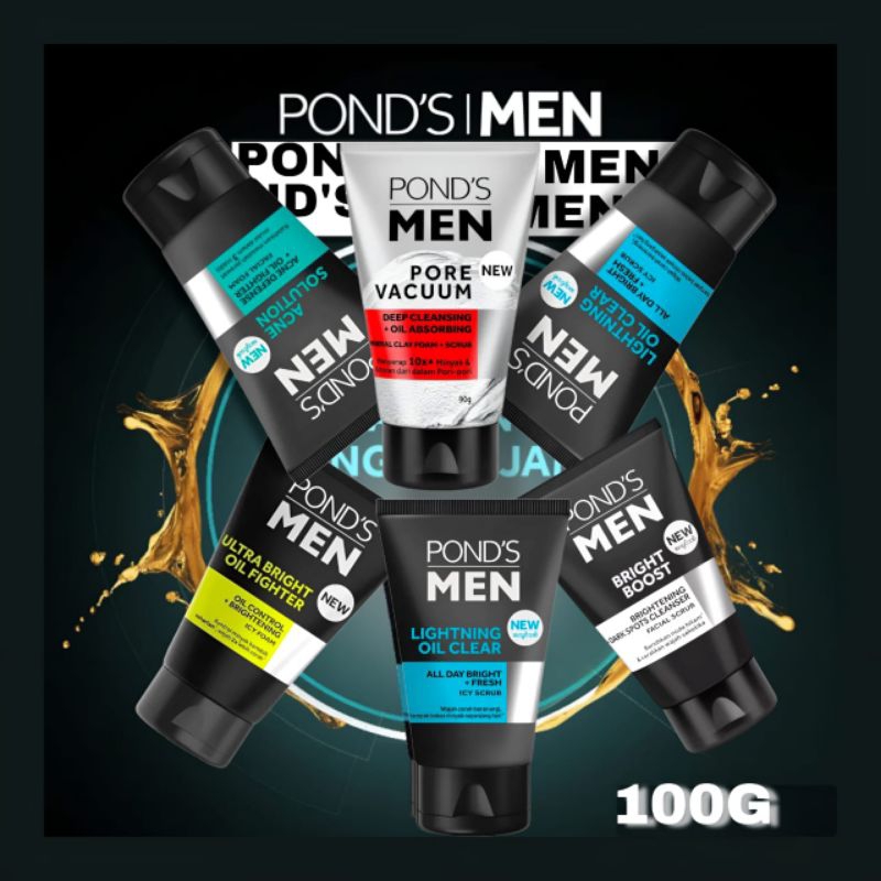 Jual PONDS Men Facial Foam/Scrub 100G | Shopee Indonesia