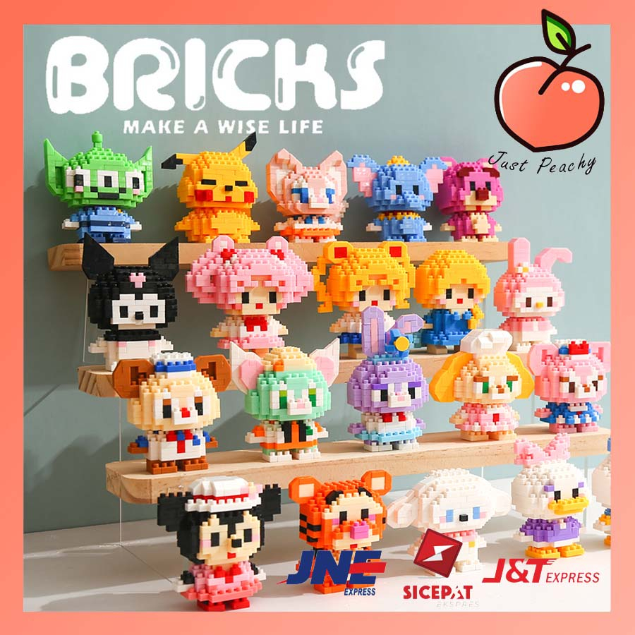 Jual Bricks Disney Princess Sanrio Mainan Balok Susun Anak Kado Ulang ...