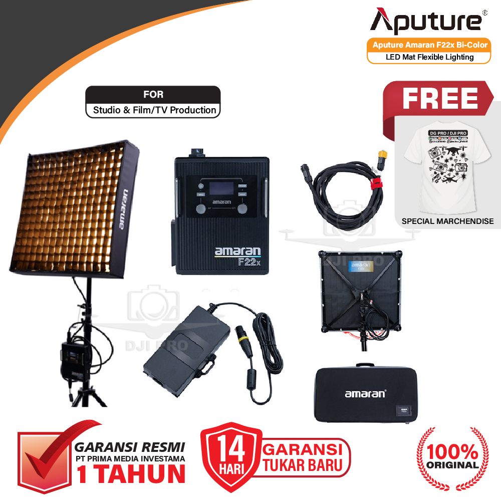 Jual Aputure Amaran F22x Bi-Color LED Mat Flexible Lighting V-Mount 2 x ...