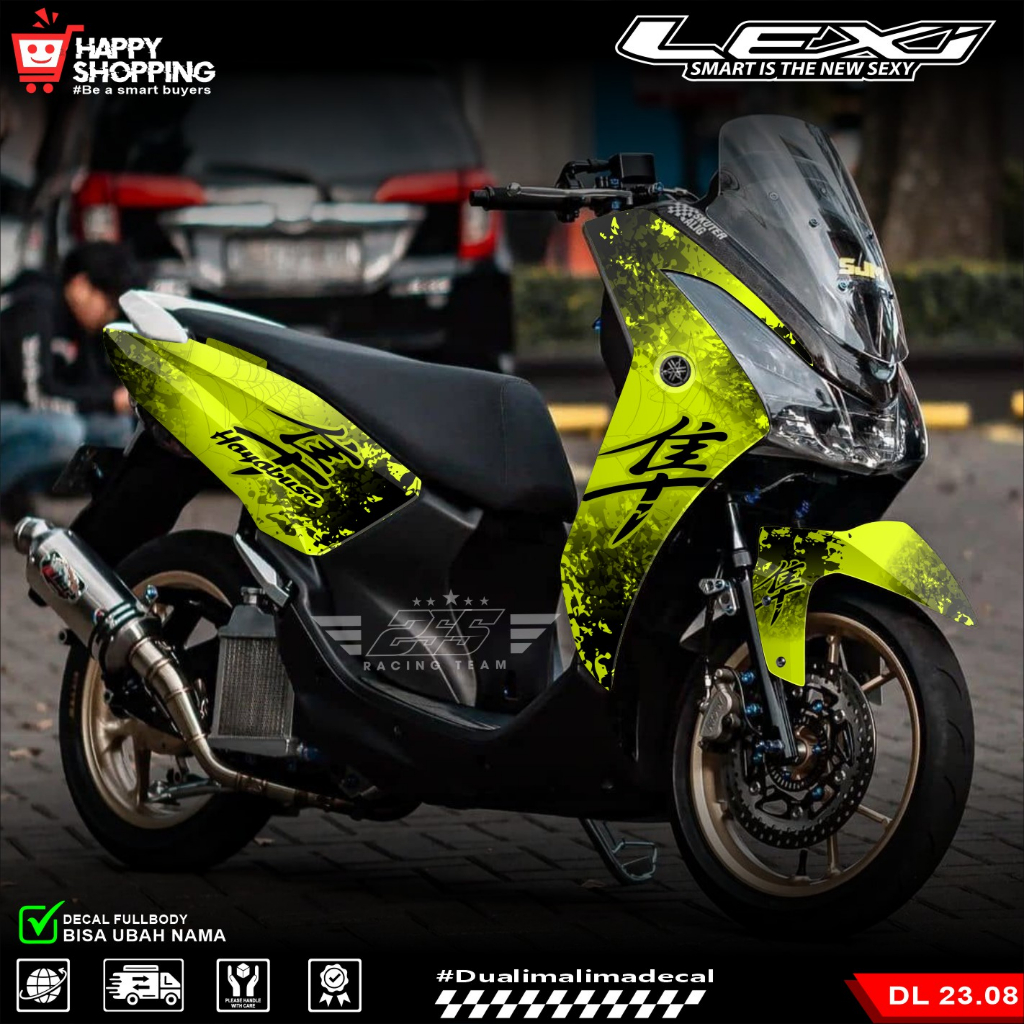 Jual (COD) Decal Sticker Yamaha LEXI Fullbody Fullblok Desain Hayabusa Racing Terbaru DL23.08 ...