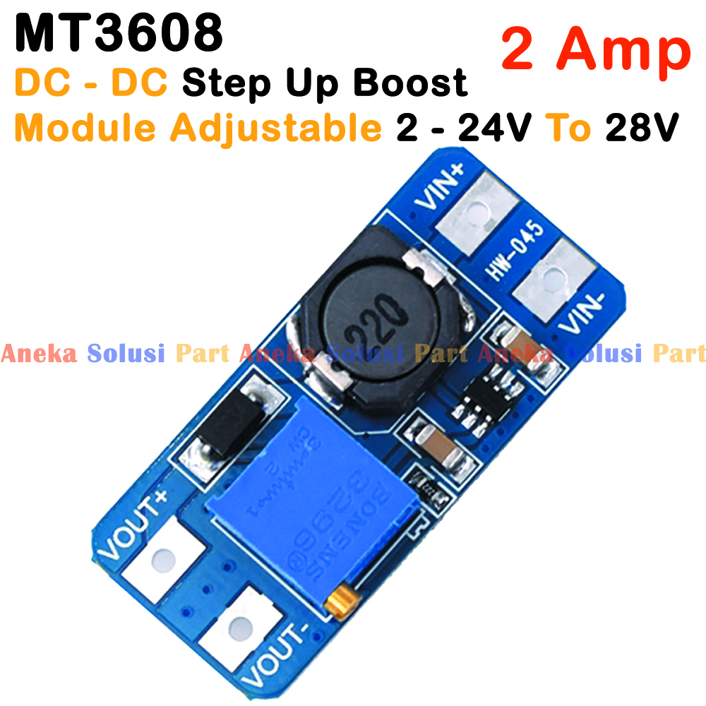 Jual MT3608 2A DC Adjustable Step Up Boost Power Converter Booster Module | Shopee Indonesia
