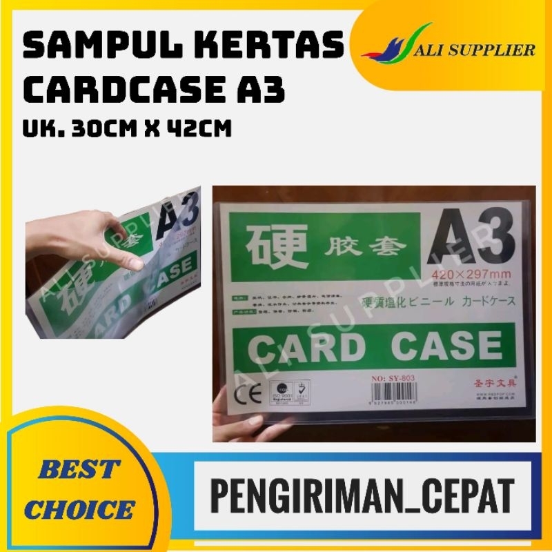 Jual CARD CASE A3 TEBAL / SAMPUL A3 / COVER A3 / PLASTIK A3 / MAP A3 / SAMPUL MAP PLASTIK ...