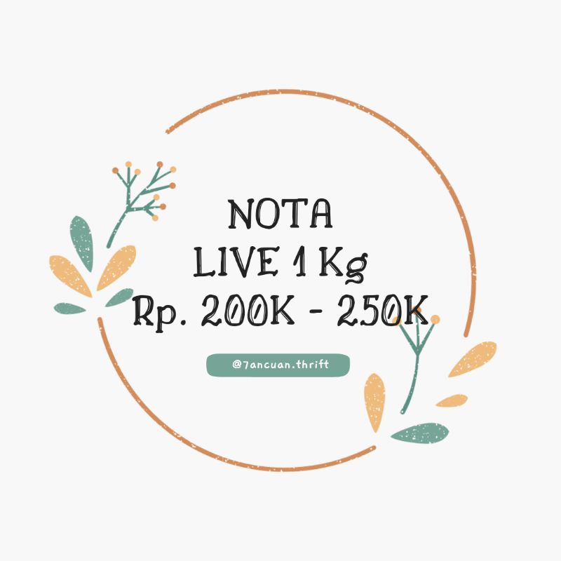 Jual Nota Live 1 Kg Rp.200K - 250K | Shopee Indonesia