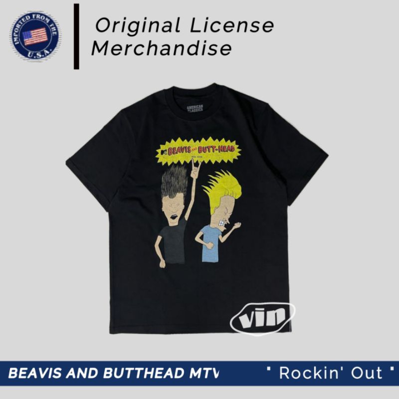 Jual Beavis And butt head Mtv Kaos T shirt Music Band Original Official ...