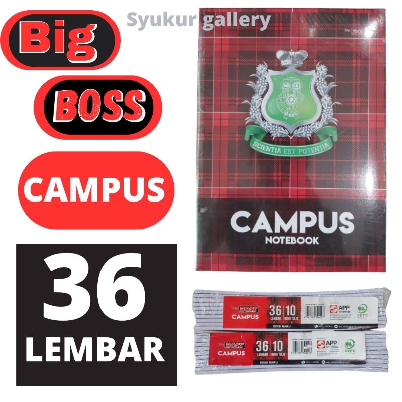 Jual Buku Big boss Campus Isi 36 Lembar ukuran Boxy dijual 1 pack ...