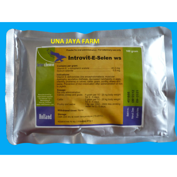 Jual Introvit E selen WS kemasan 100 gram Vitamin untu Meningkatkan ...