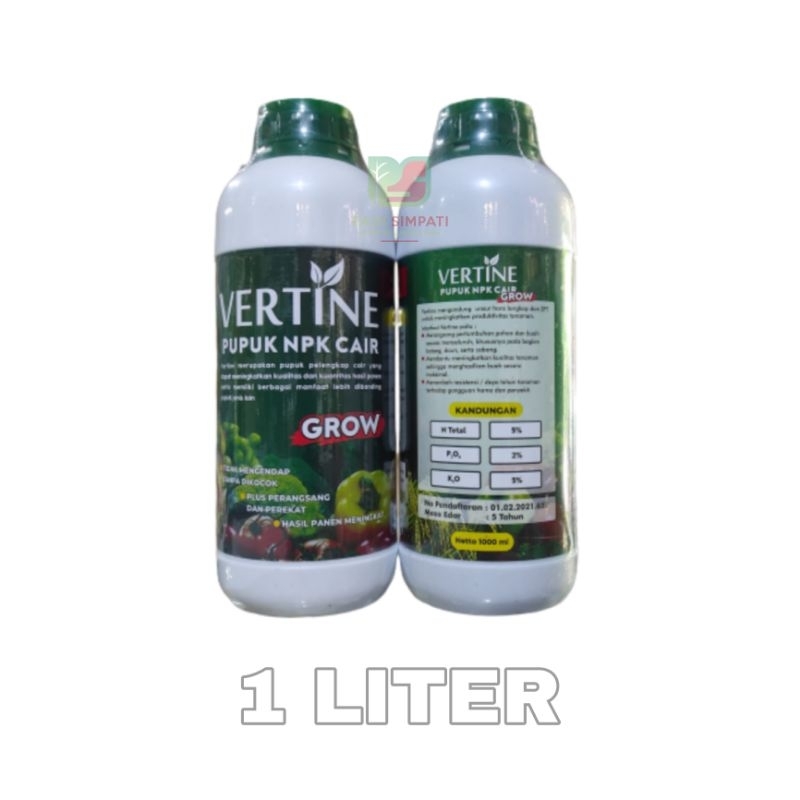 Jual PUPUK NPK CAIR VERTINE GROW - 1LITER | Shopee Indonesia