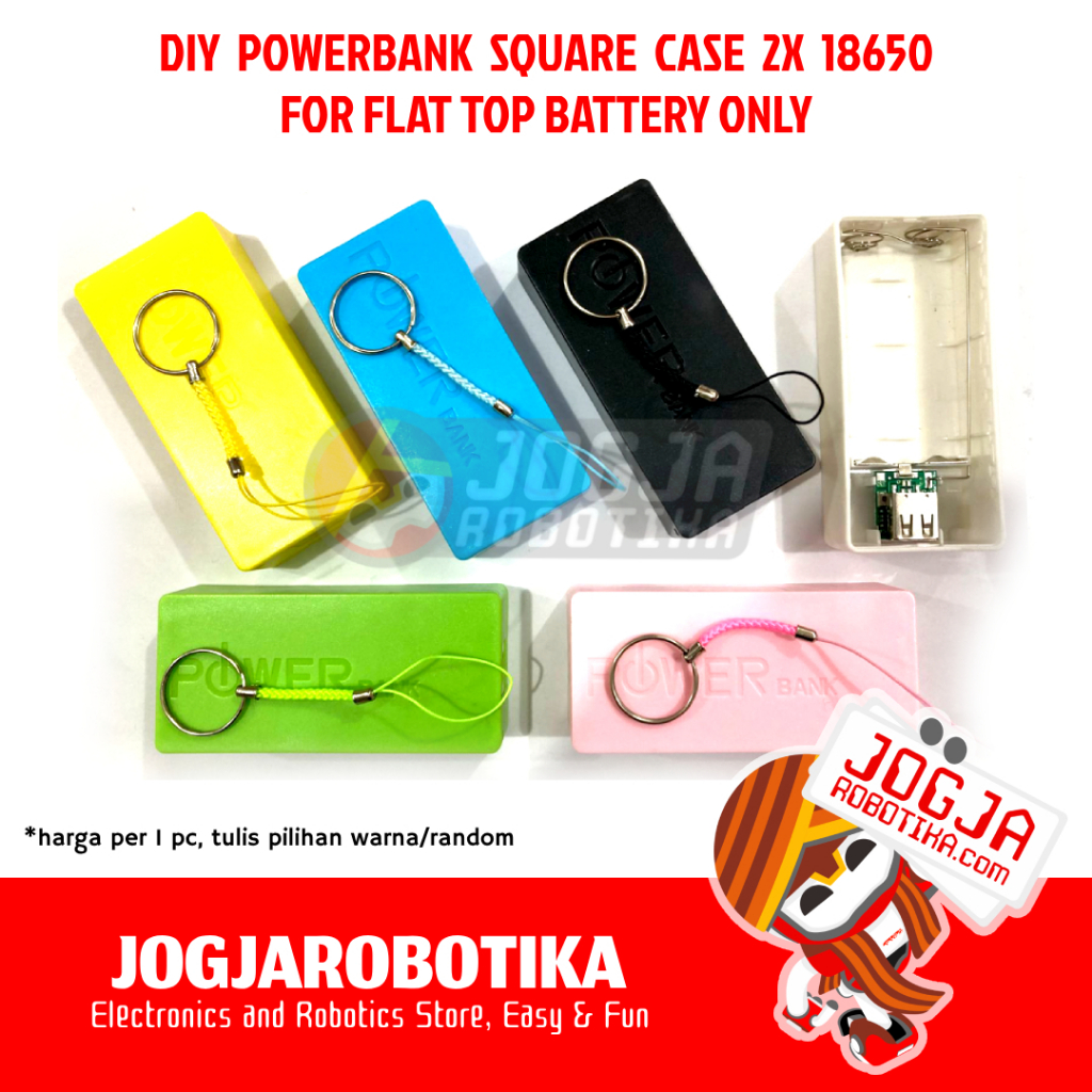 Jual DIY Powerbank Square Case 2x 18650 Casing Power Bank | Shopee ...