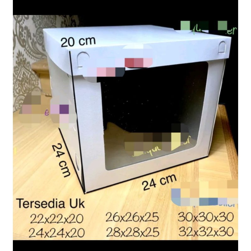 Jual Dus Cake Tinggi 20, 22, 24, 26, 28, 30 cm, Box Kue Tart Tinggi ...