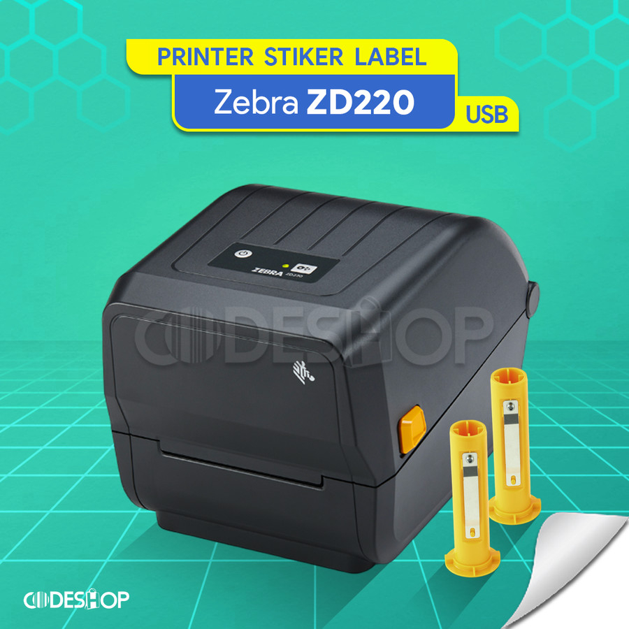 Jual Zebra ZD220 Printer Direct Thermal Transfer Desktop 2 Core Spindle ...