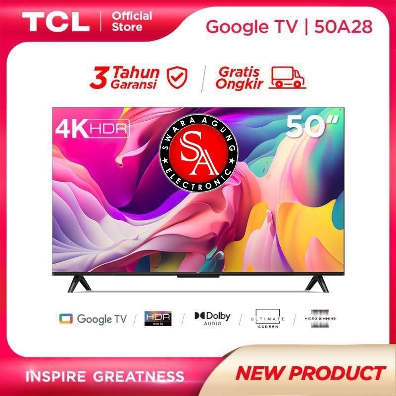 Jual LED UHD 4K Android TV 50 Inch TCL Type: 50A28 (Khusus Daerah Medan ...