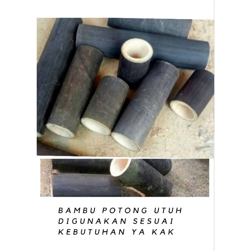 Jual 40cm potongan bulat bambu tua bambu utuh | Shopee Indonesia