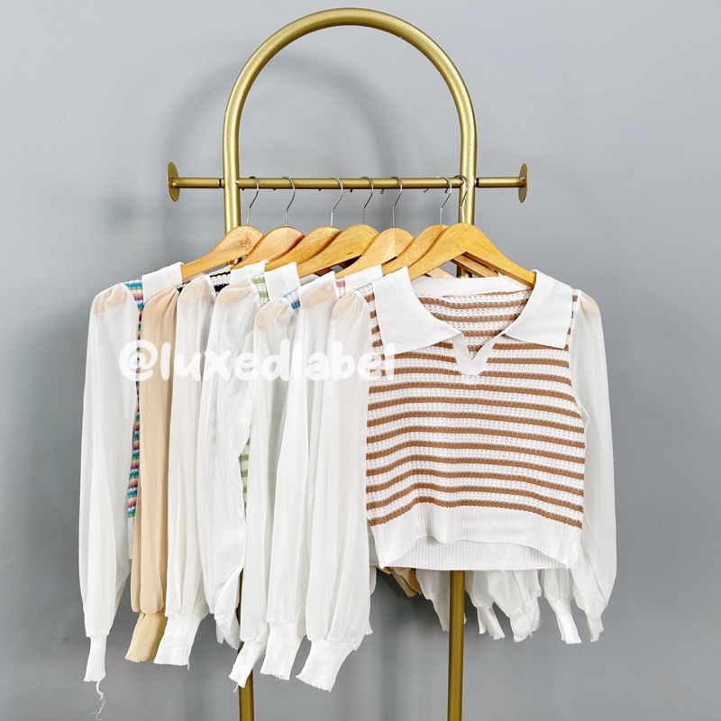 Jual [LUXE.DLABEL] - F26 TOP [ Atasan Rajut Wanita Atasan Rajut wanita ...