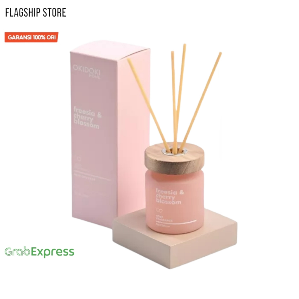 Jual OKIDOKI Reed Diff Freesia & Cherry Blossom 100 mL - Pewangi ...