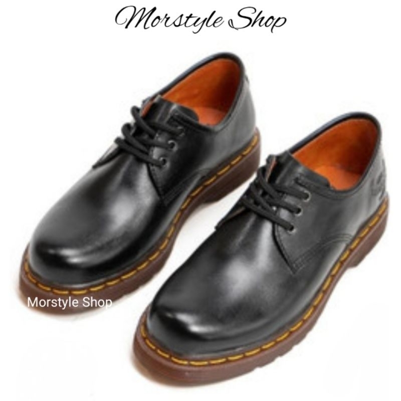 Jual Sepatu Docmart Pria Low Boots Hitam Kulit Asli / Sepatu Dr Martens ...