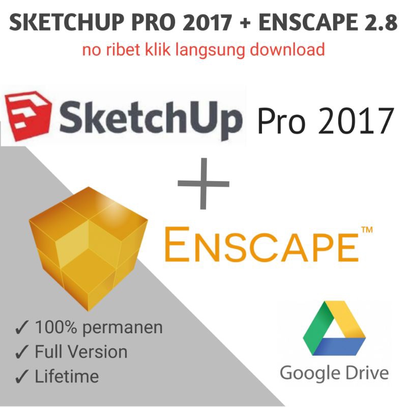 Jual Sketchup Pro 2017 full version plus ENSCAPE 2.8 [Paket Duet] | Shopee Indonesia