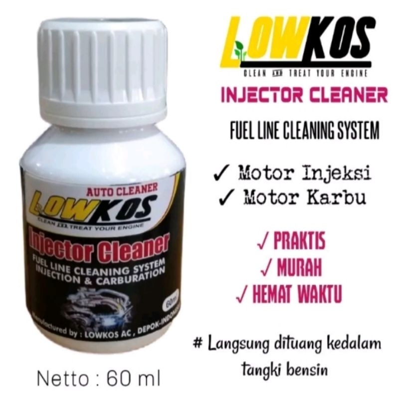Jual LOWKOS-INJECTOR CLEANER TUANG TANGKI 60ML UNTUK SEMUA MERK MOTOR ...