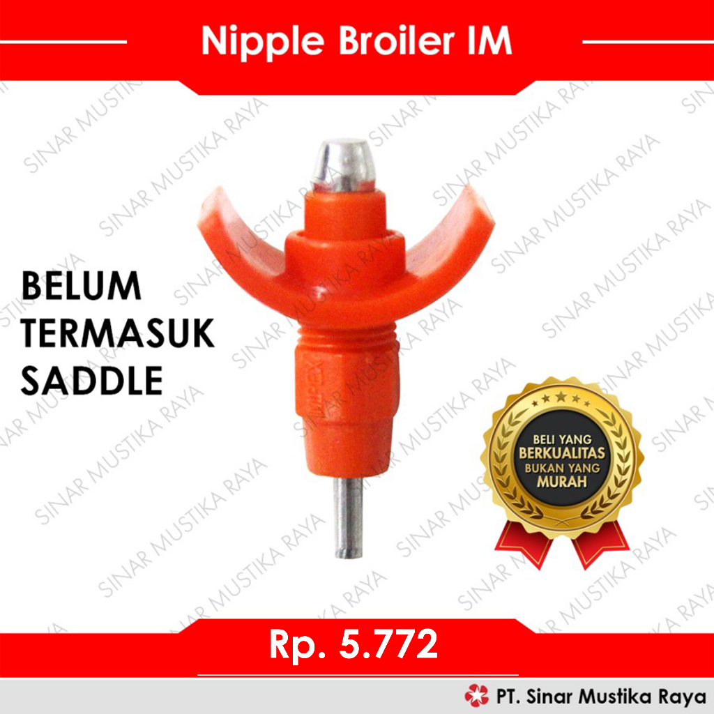 Jual Nipple IM Broiler Drat Dot Minum Ayam 1/2" 3/4" Single Seal Alat ...