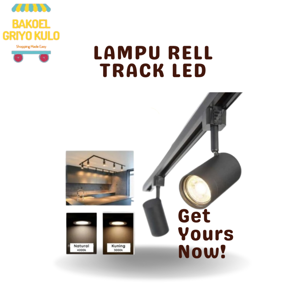 Jual LAMPU RELL TRACK LED SOROT LAMPU SOROT TRACKLIGHT REL SPOTLIGHT ...