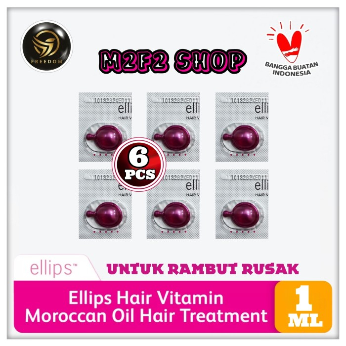 Jual Ellips Hair Vitamin Rambut Moroccan Oil Treatment Sachet - 1 ml ...