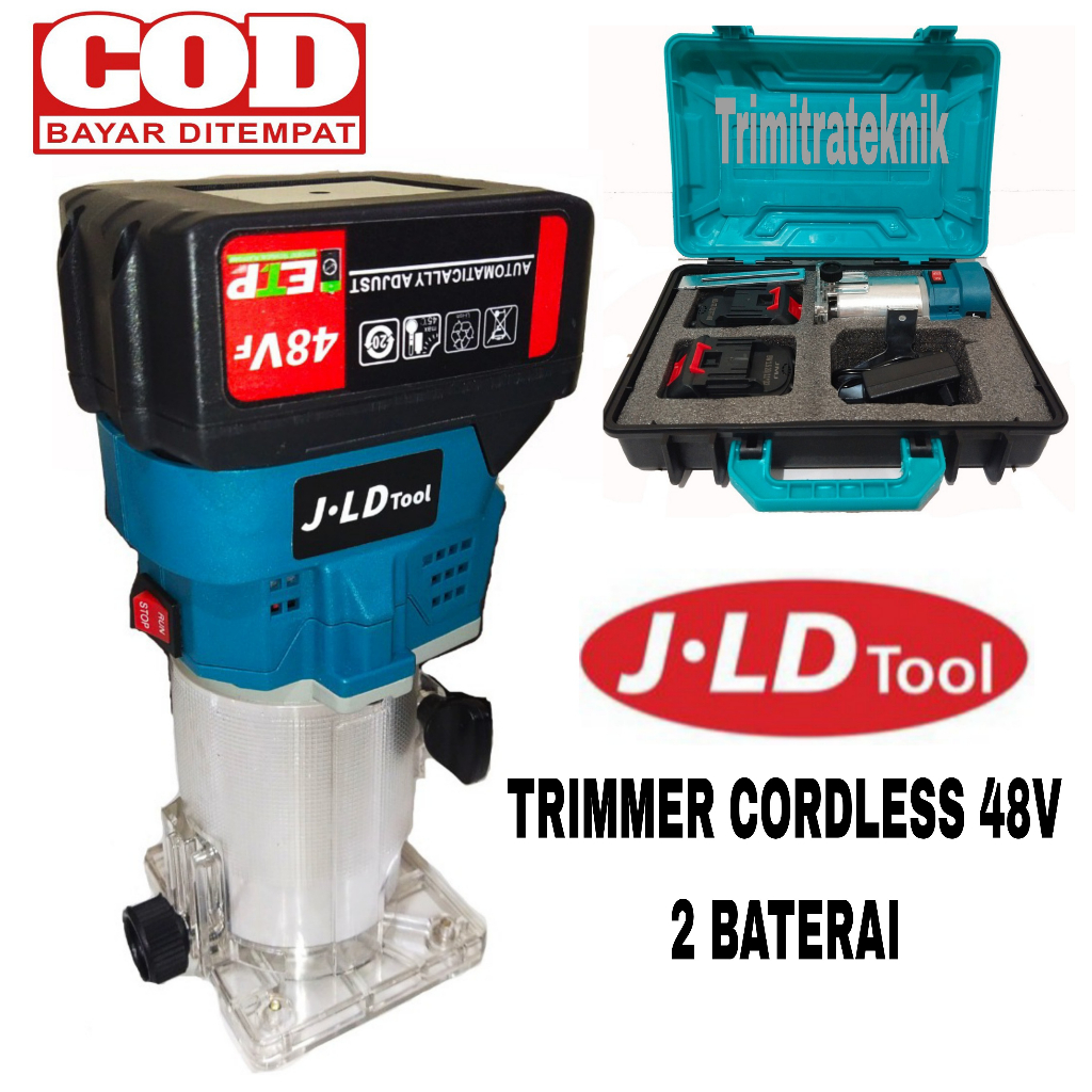 Jual JLD Mesin Trimmer Cordless 48volt - Router Kayu Battery - Profil ...