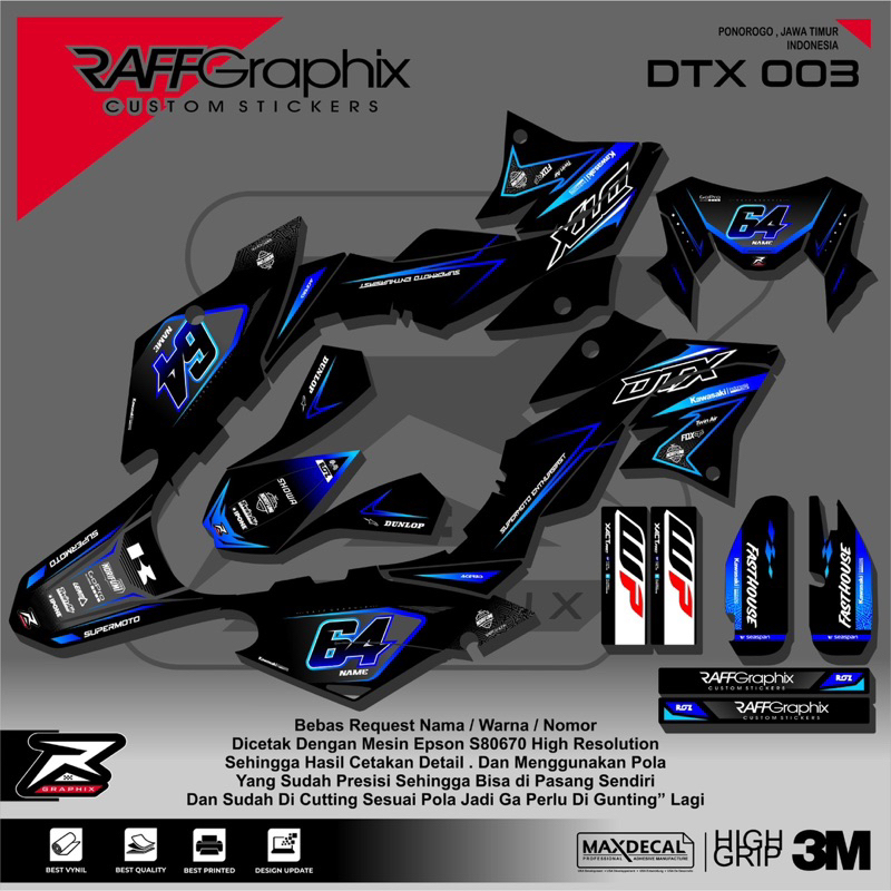 Jual sticker sticker dtx - decal dtracker - decal sticker dtracker ...