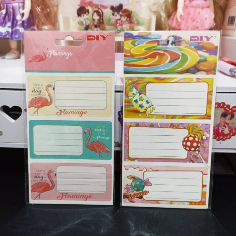 Jual [12pcs] Sticker Label Nama/ Stiker Buku Tulis Notebook/ Sticker ...
