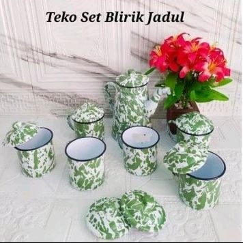 Jual Teko Eskan Set Timbangan/ Teko Blurik Timbangan dan Mug Vintage ...