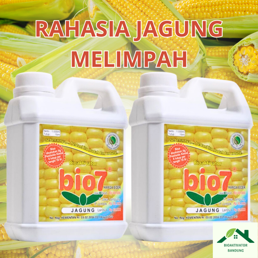 Jual Bio7 jagung Pupuk Organik Cair Hayati Bioaktivator 100% alami Original Kemasan 1 Liter ...