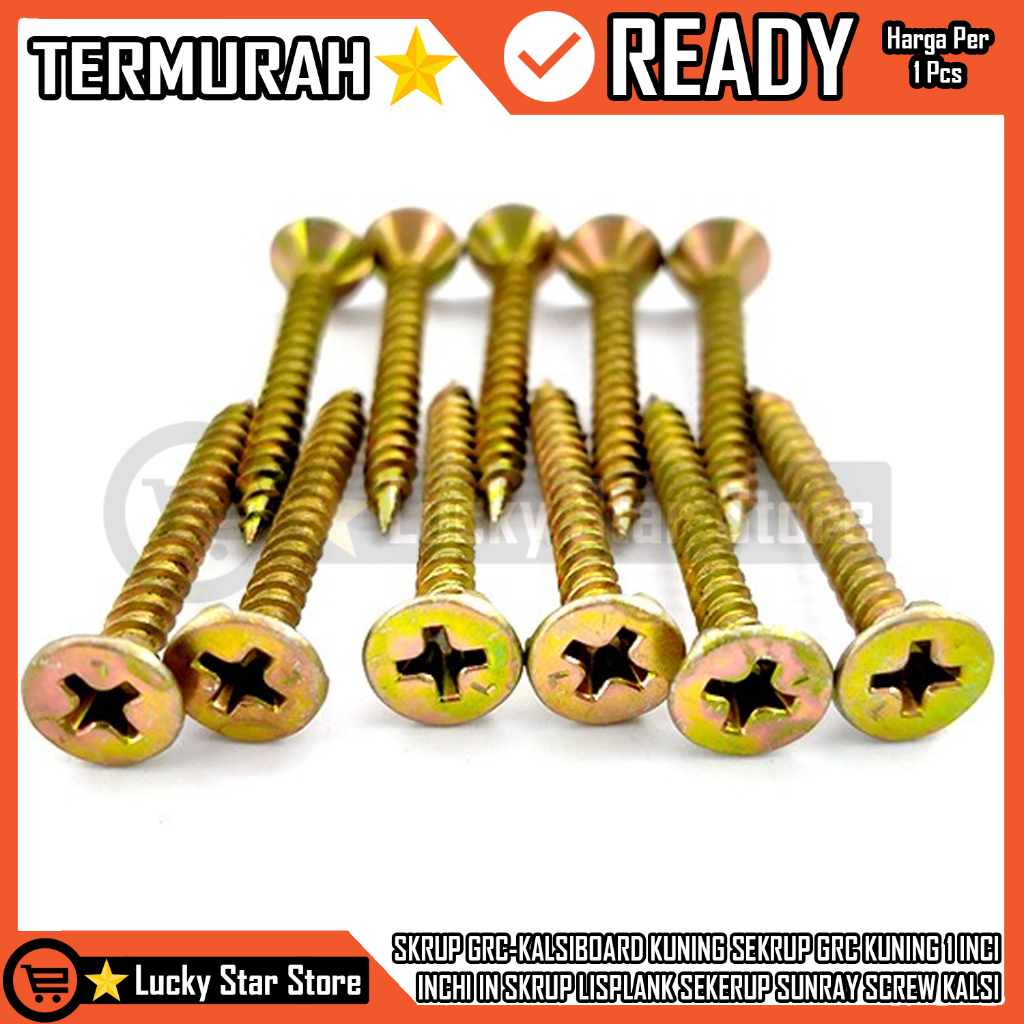Jual Skrup Grc Kalsiboard Kuning Sekrup In Inci Inchi Inchi Lisplank ...