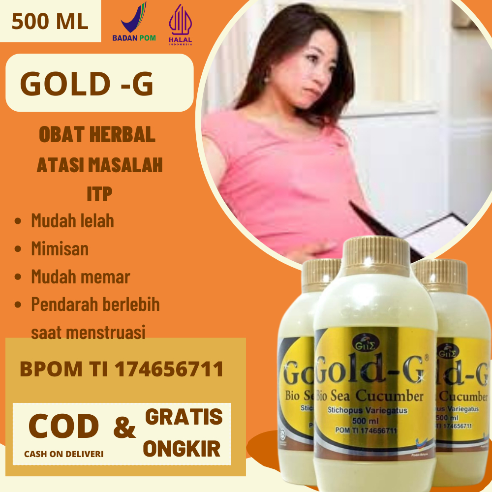 Jual GOLD-G Obat Tradional Penyakit Itp Mudah Memar Mudah Lelah Gusi ...