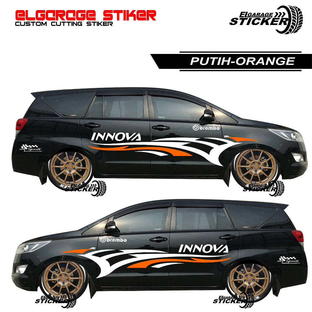 Jual Stiker mobil toyota innova reborn stiker cutting variasi body ...