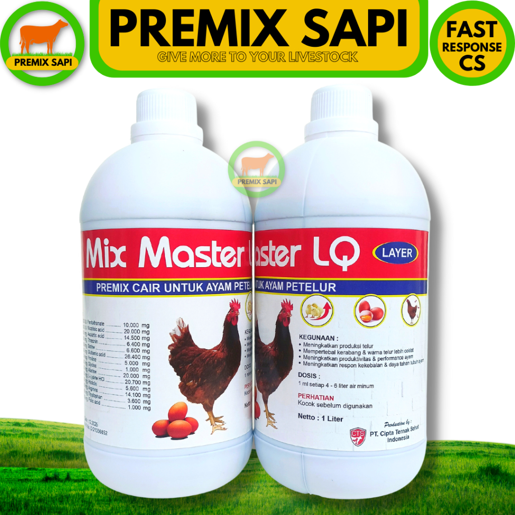 Jual MIX MASTER LQ LAYER 1 LITER - Premix Cair Pemacu Produksi Ayam ...