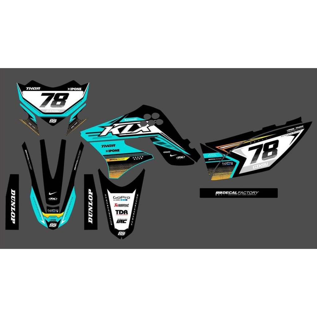 Jual Stiker motor Decal Sticker Full Bodi Kawasaki Klx S / Klx Old ...
