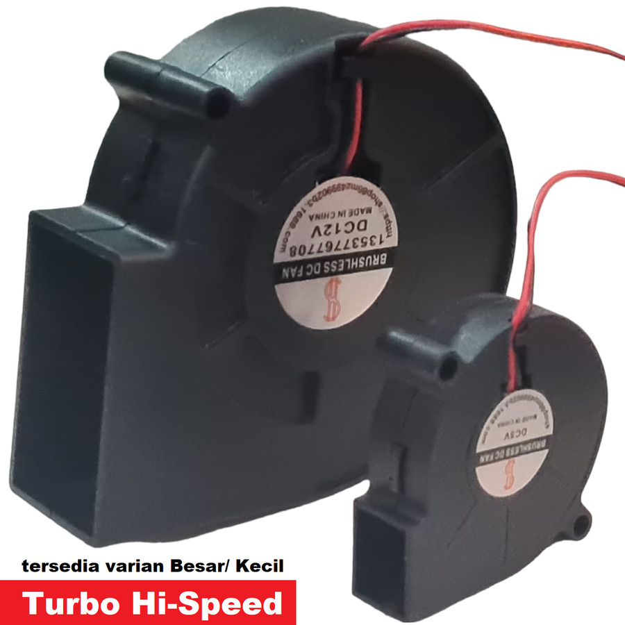 Jual Turbo Fan Air Flow Blower Kipas Angin Keong Pendingin/Tiup BBQ DC ...