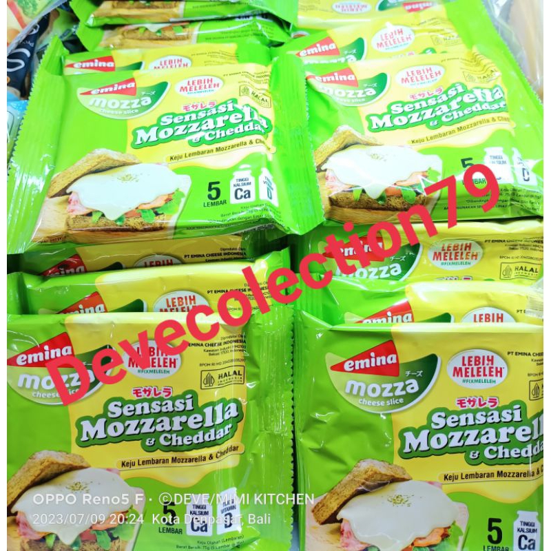 Jual Keju Emina sensasi Mozzarella Slice 5 slice | Shopee Indonesia