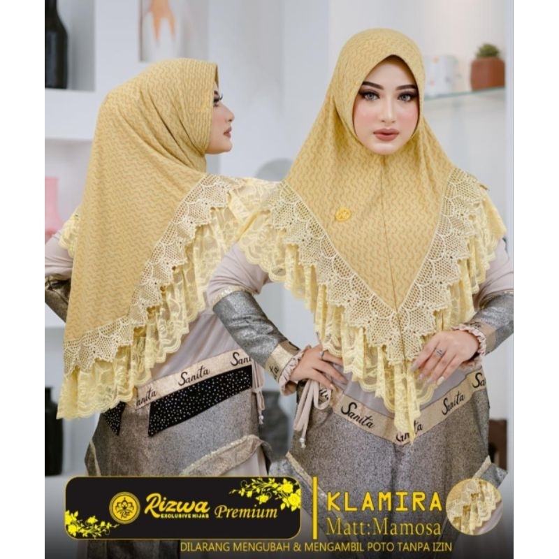 Jual Jilbab Original Rizwa Klamira Renda Instant | Shopee Indonesia
