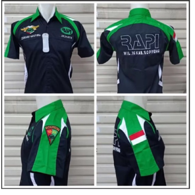 Jual Kemeja RAPI Kombinasi Seragam RAPI Pendek Full Bordir Baju RAPI ...