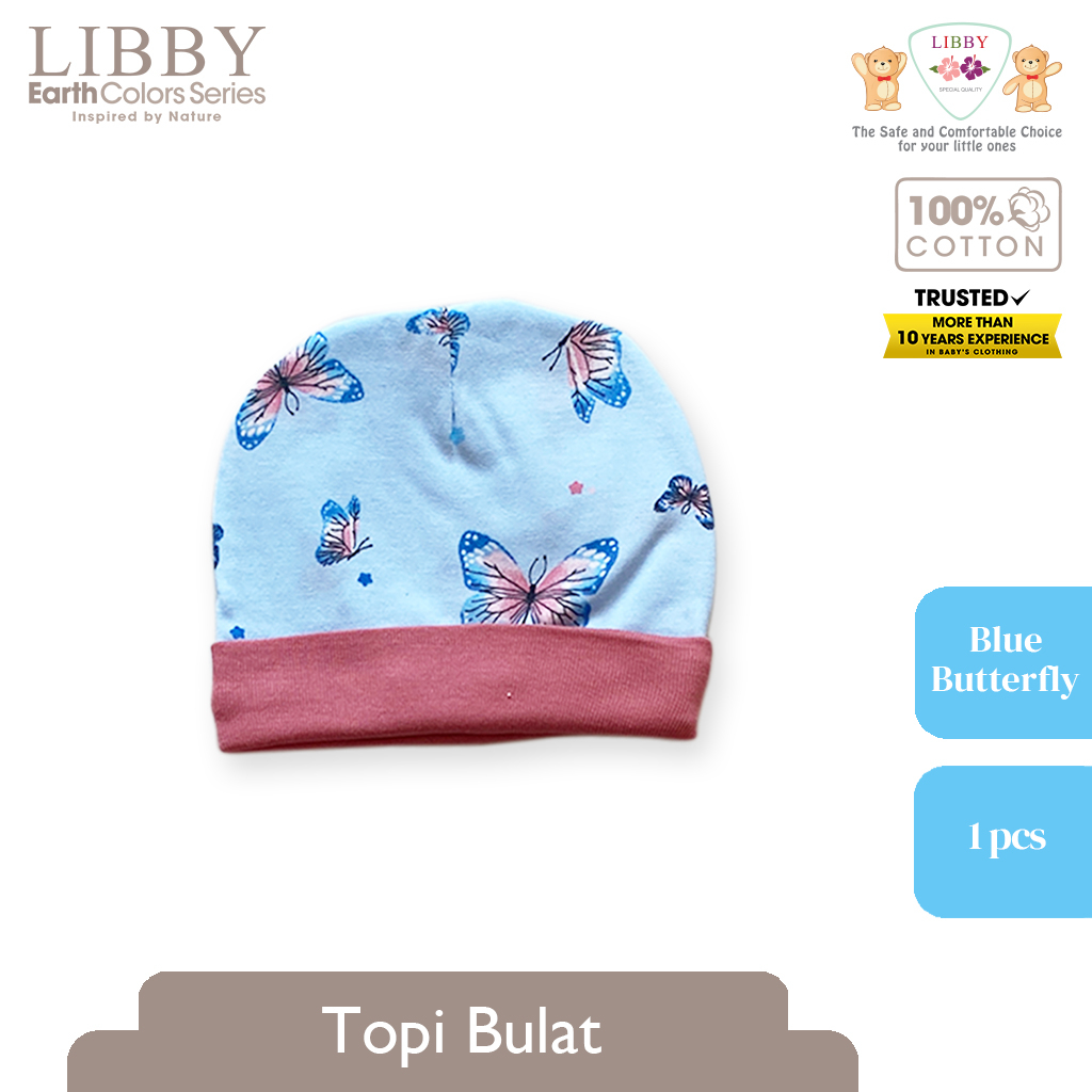 Jual LIBBY Earth Topi Bulat Motif Rocco Girl (1 pcs) | Shopee Indonesia