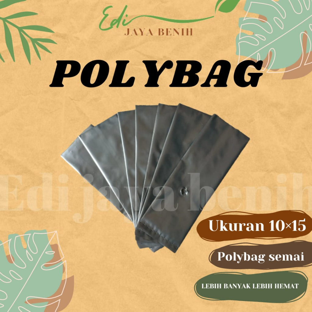 Jual polybag ukuran 10 x 15 satuan / polybag semai tanaman / polybag ...