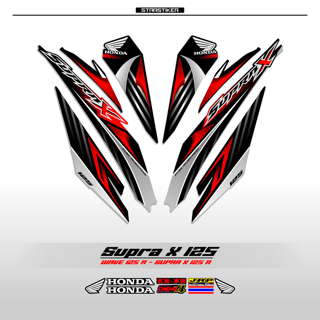 Jual STRIPING SUPRA X 125 R NEW 8 / STIKER SUPRA X 125 FI / STICKER ...