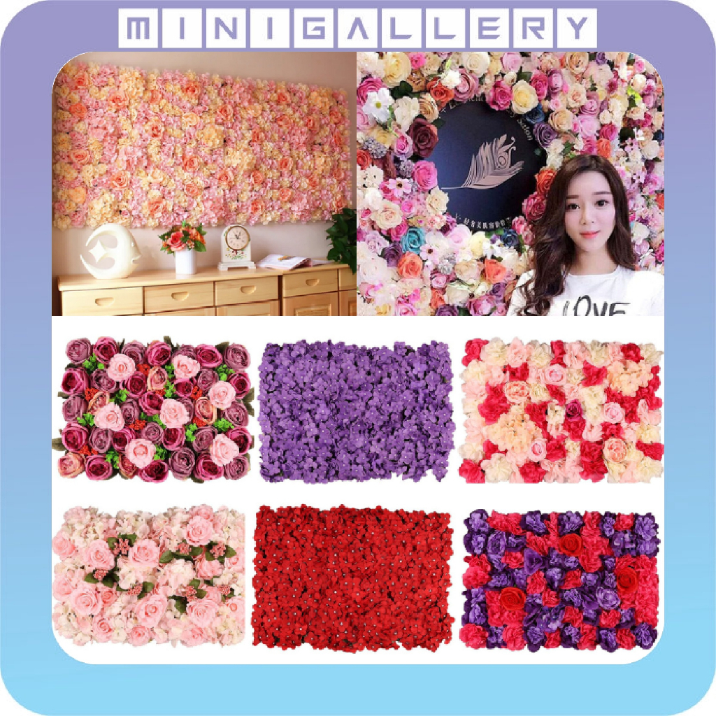 Jual Panel Dinding Karangan Bunga 3D Flower Wall Bahan Sutra Dekorasi ...