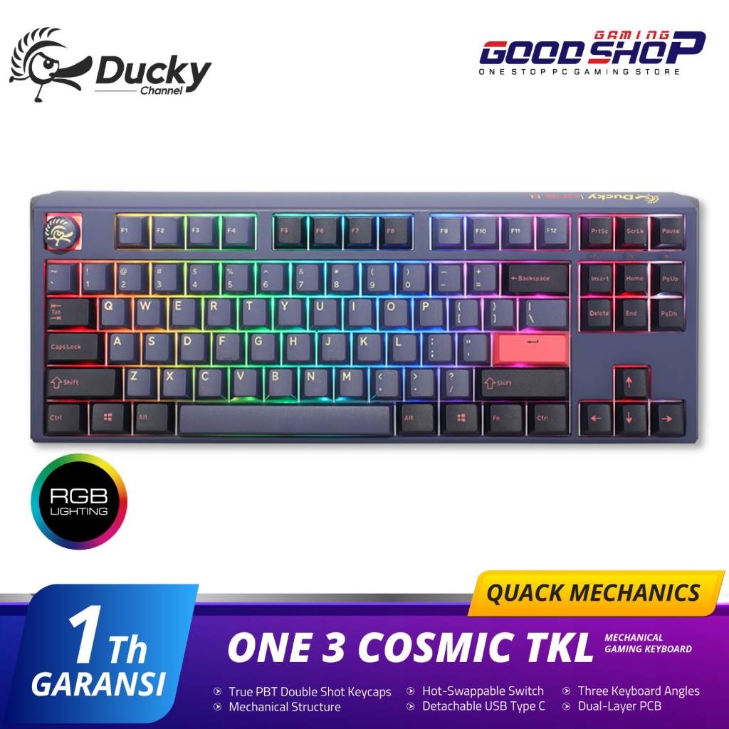 Jual Ducky One 3 Cosmic TKL Hotswap RGB Mechanical Gaming Keyboard ...